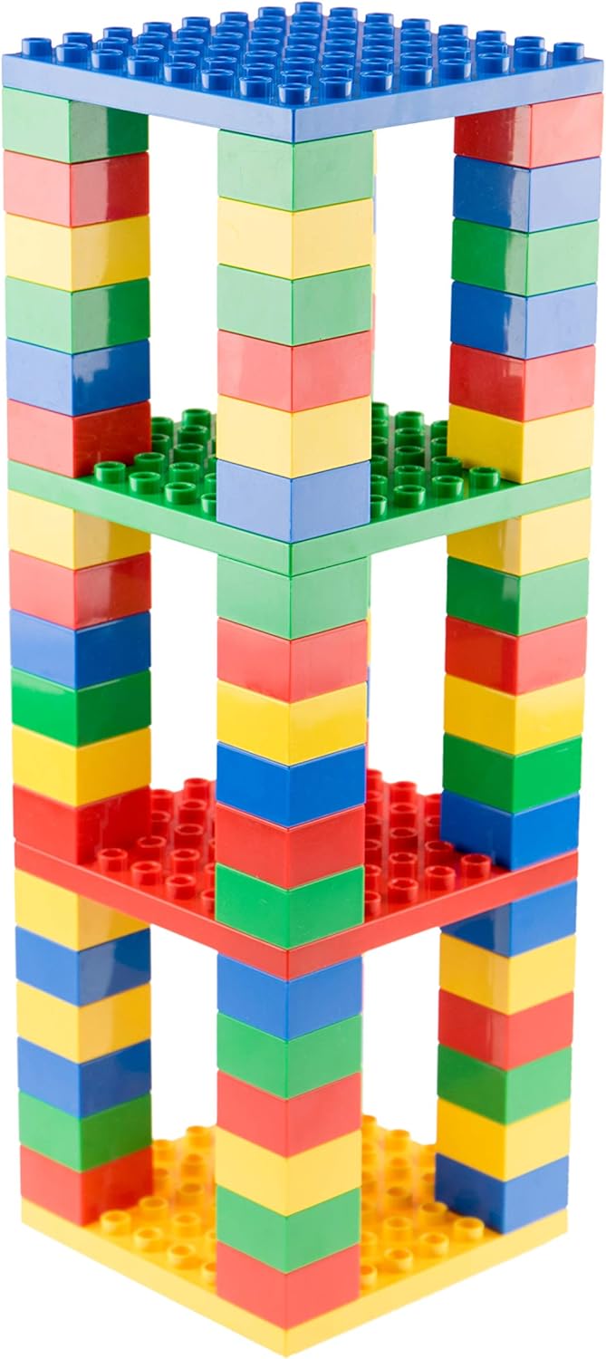 Classic Stackable Big Briks Tower – Building Set 100% Compatible with All Major Brands – 2 Large ...