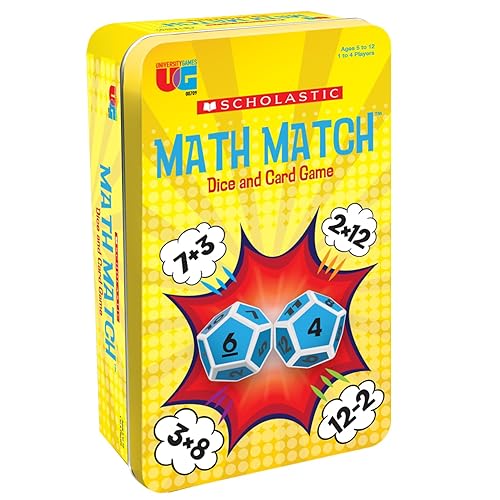 University Games, Scholastic Math Match Travel Dice Game, Mathematics ...