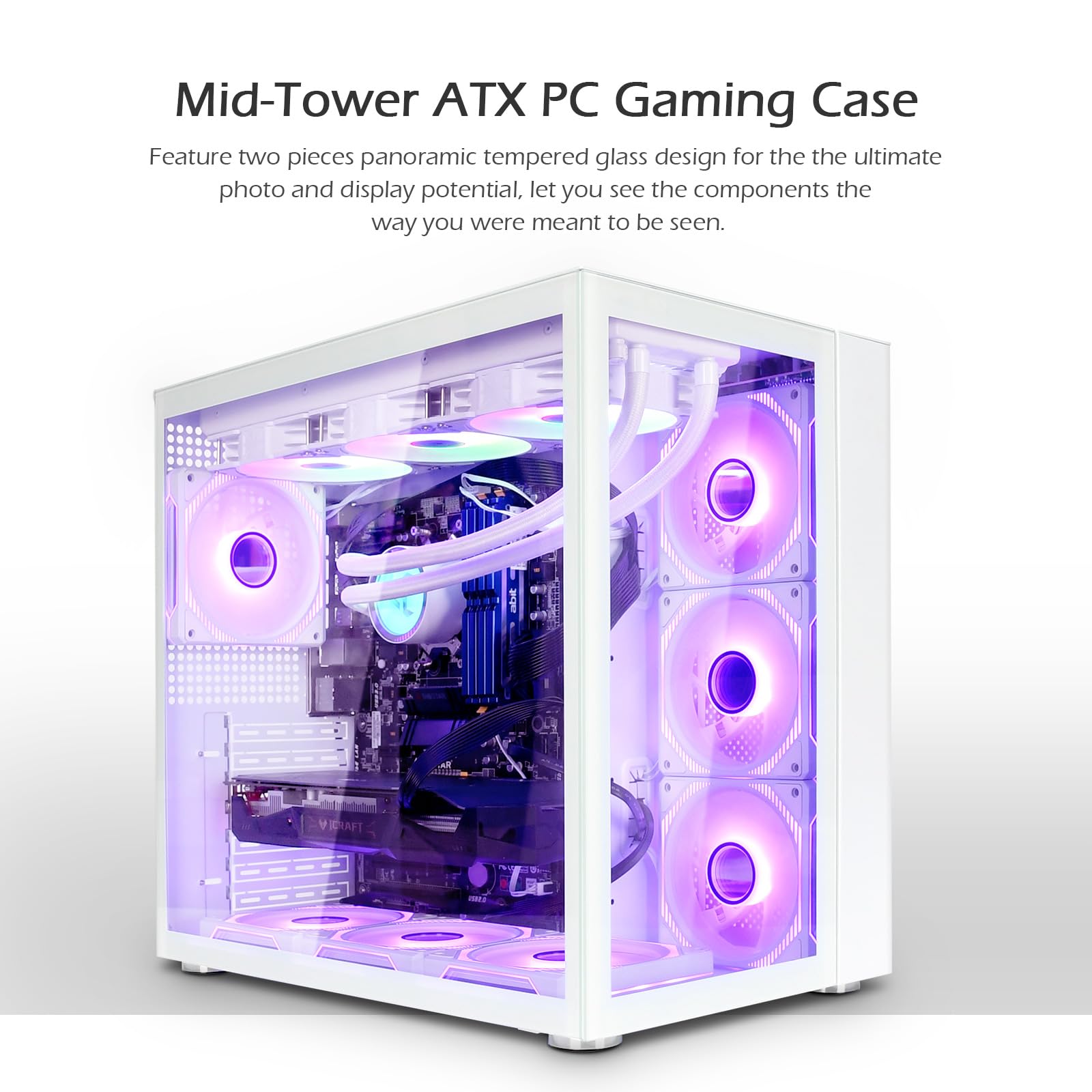 Mua GOPIE ATX Gaming Computer case, P07 Mid Tower pc Chassis with Dual ...