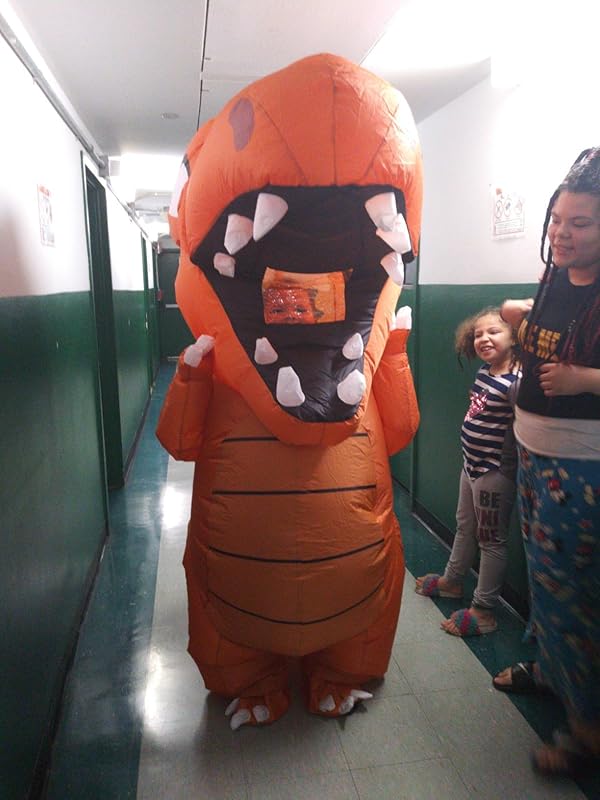 Inflatable Animated Orange Dinosaur Costume - Joyfy - One Stop Shop for ...
