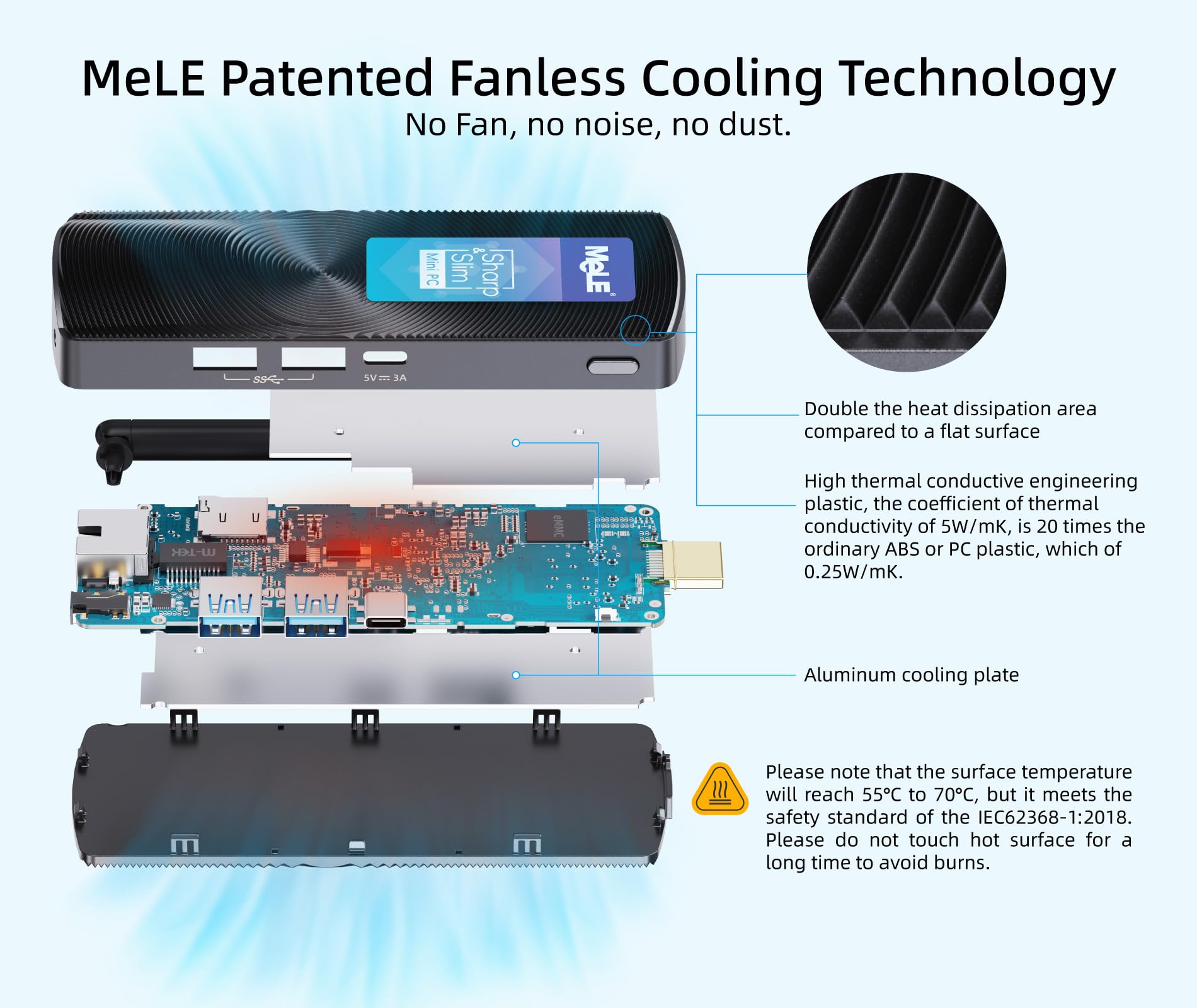 Mua MeLE PCG02 Mini PC Stick Fanless J4125 8GB LPDDR4 256GB eMMC Mini ...