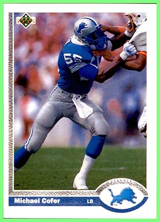 1991 Upper Deck #281 Michael Cofer DETROIT LIONS TENNESSEE VOLUNTEERS ...