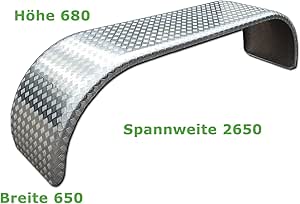 Aluminium dubbelaxel stänkskydd bred bredd 650 x 2650 lastbil släpvagn ...