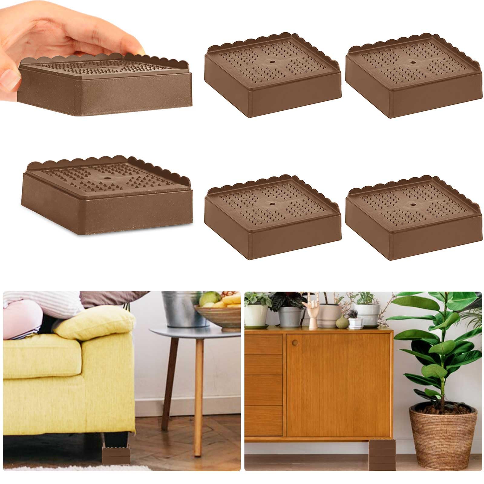 EGTTGIN Bed Risers 1 inch, 2 inch, 3 inch, 4 inch Heavy Duty ...