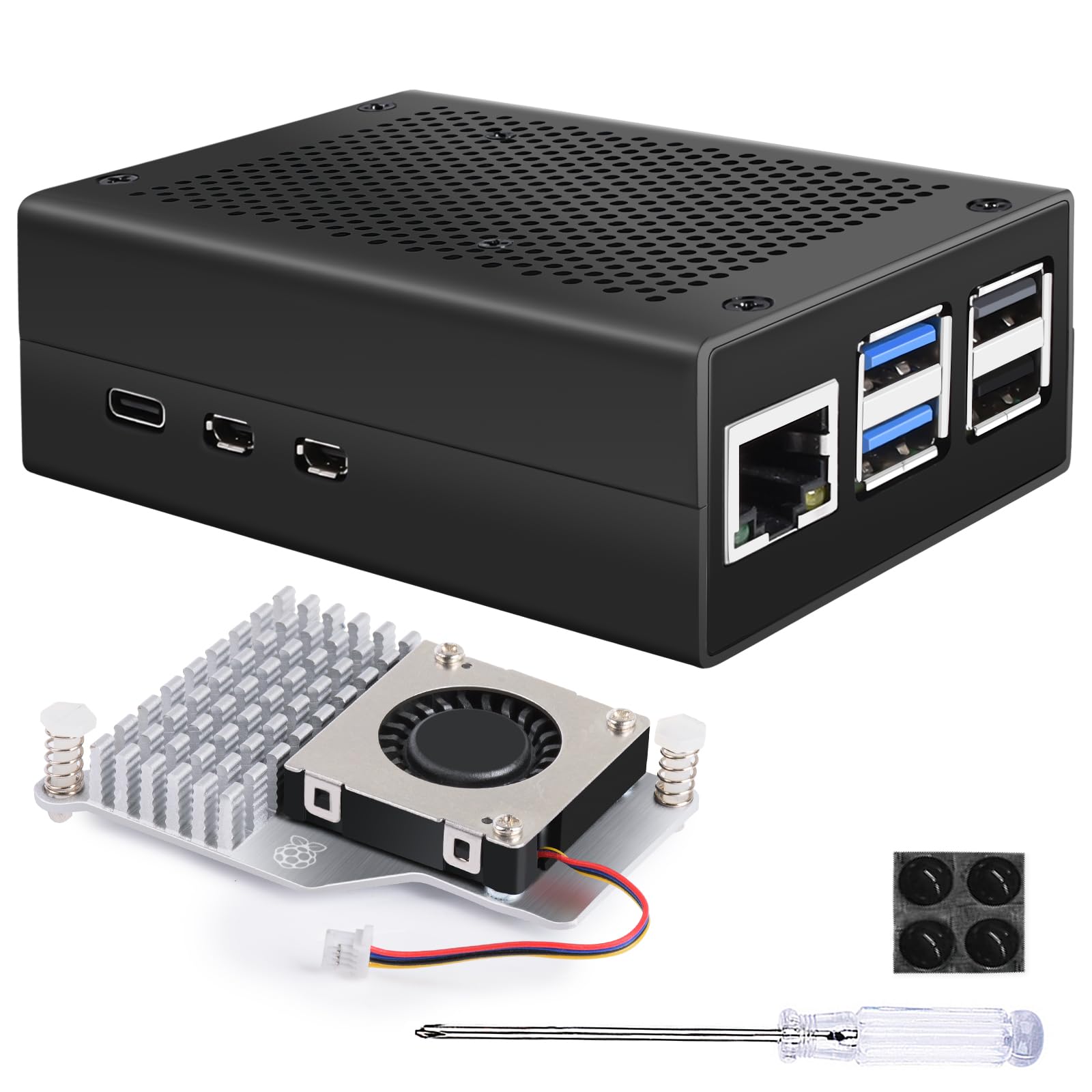 Mua Miuzei Retro Case for Raspberry Pi 5, Pi 5 Case Aluminum Metal with ...