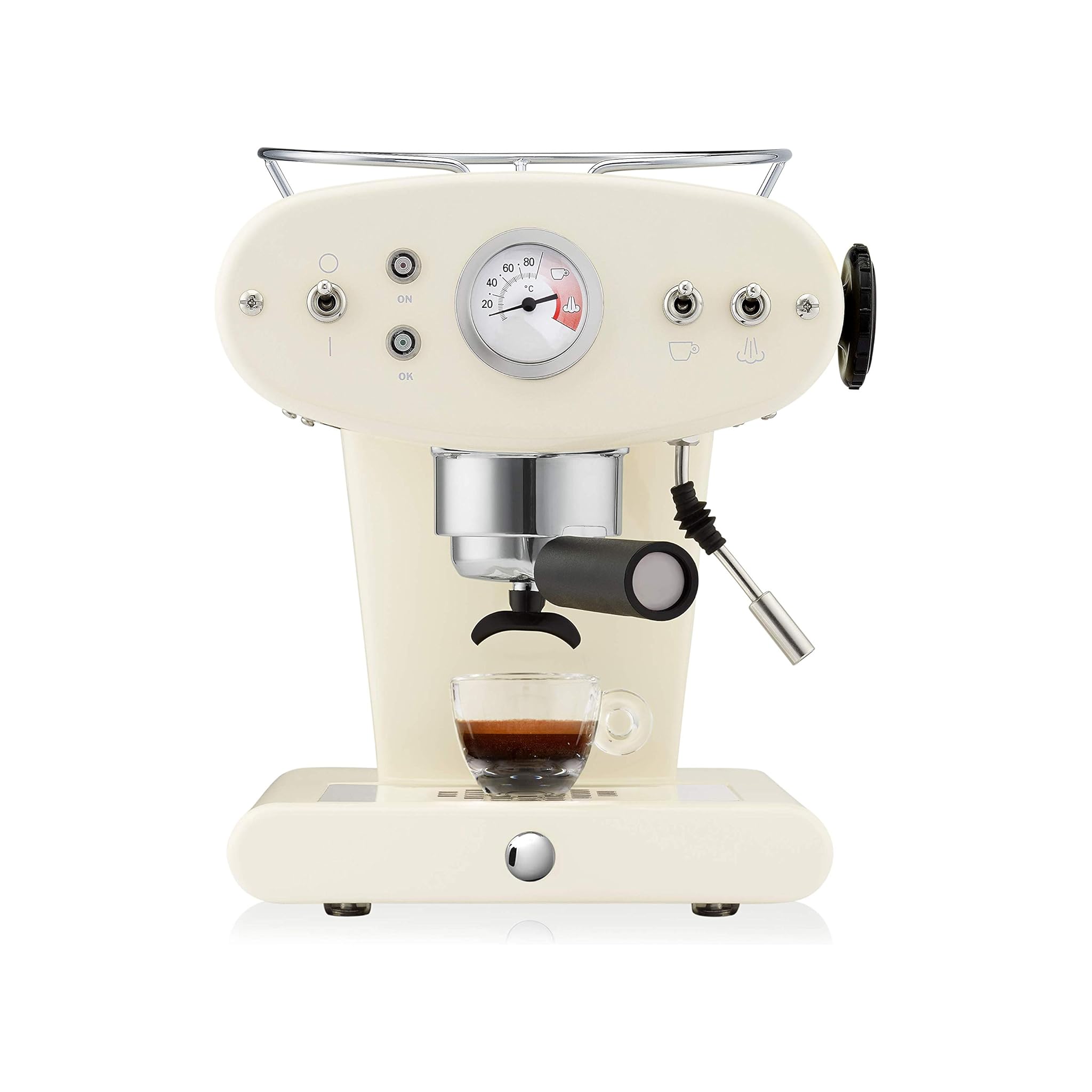 Francis Francis X1 Ground Coffee Machine - Cream/Almond