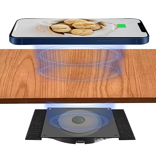Invisible Wireless Charger, Under Desk Furniture Wireless Charging Pad ...