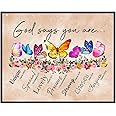 Amazon.com: God Says You Are Wall Art - Christian Affirmations ...
