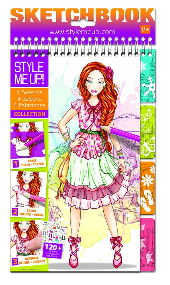 Style Me Up - Fashion Design Coloring Sketch Book for Girls and Boys ...