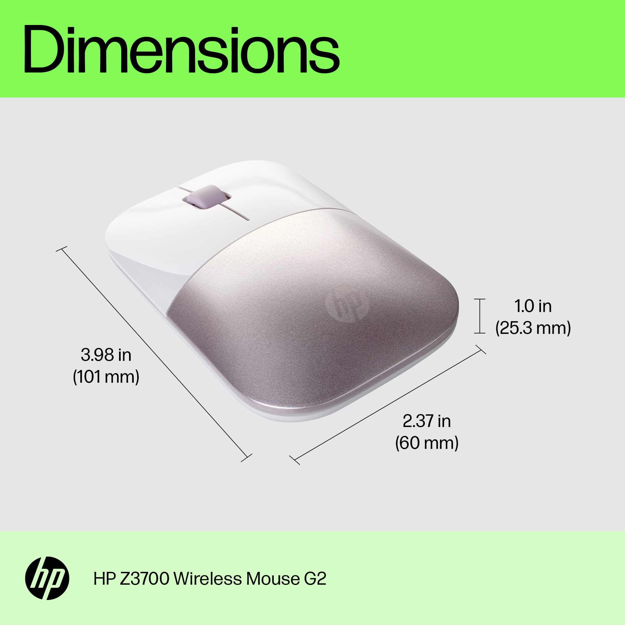 Mua HP Z3700 G2 Wireless Mouse - Pink, Sleek Portable Design fits ...