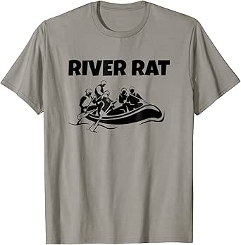Amazon.com: Whitewater Rafting T-Shirt: RIVER RAT: Clothing