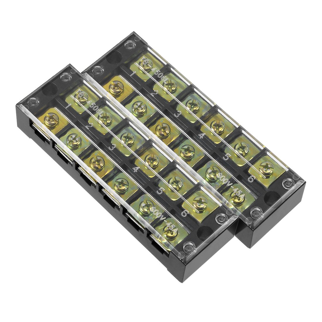 sourcing map 2 Pcs 6 Positions Dual Rows 600V 45A Cable: Amazon.co.uk: Electronics