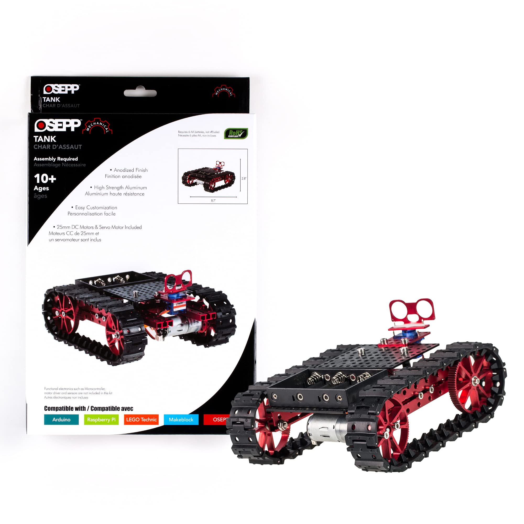 OSEPP STEM DIY Robot Tank Kit With Printed Tutorial Booklet – No Prior Knowledge Needed For Kids ...