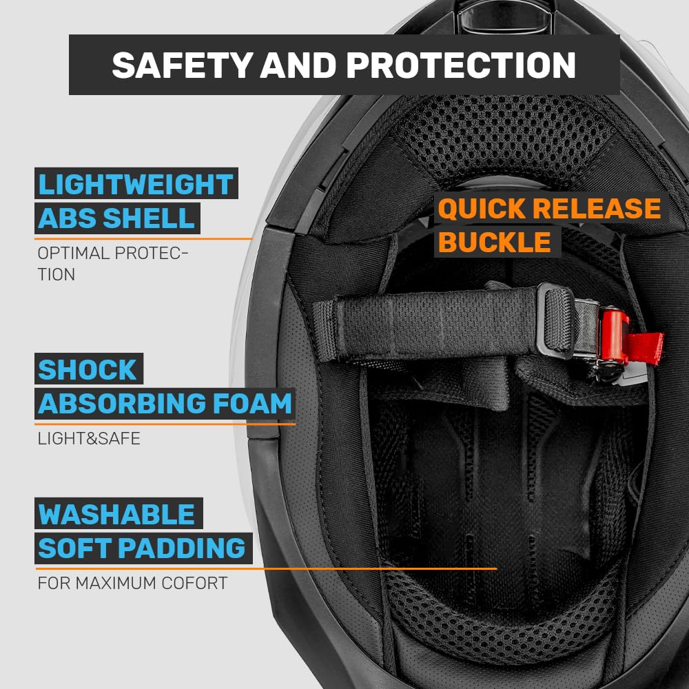 Mua Westt Motorcycle Modular Helmets - Full Face Motorcycle Helmet with ...