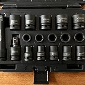 KS TOOLS 515.0112 Coffret de douilles à chocs 6 pans 1/2'' - 10 douilles, 1 cardan, 1 rallonge ...