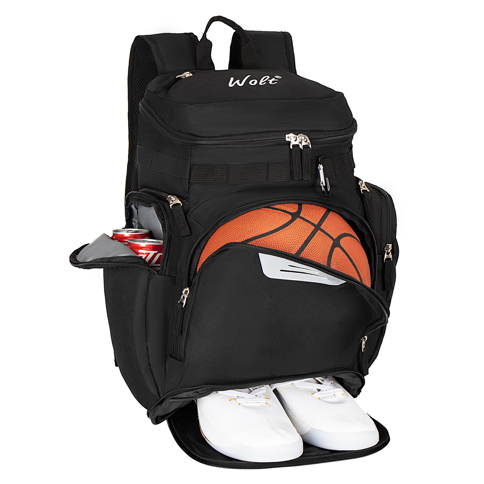 WOLT | Basketball Backpack Bag with Separate Ball Compartment and Shoes ...