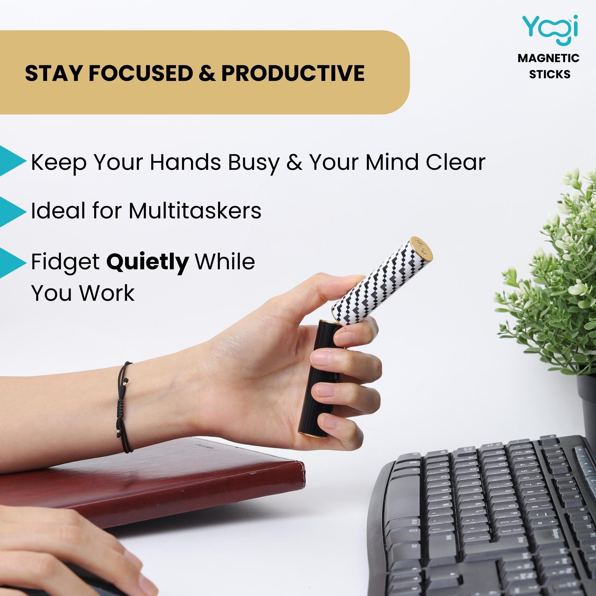 Mua Yogi Magnetic Sticks - Premium Fidget Toys for Adults - Extremely Fun & Engaging, Uniquely ...