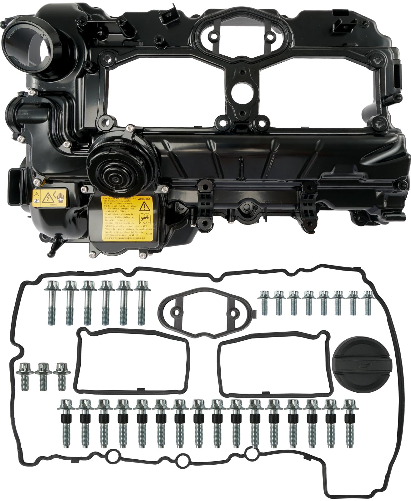 Upgrade Black Aluminum N20 Engine Valve Cover Kit with Gasket, Bolts ...