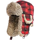 frr B-52 Aviator Hat with Rabbit Fur at Amazon Women’s Clothing store