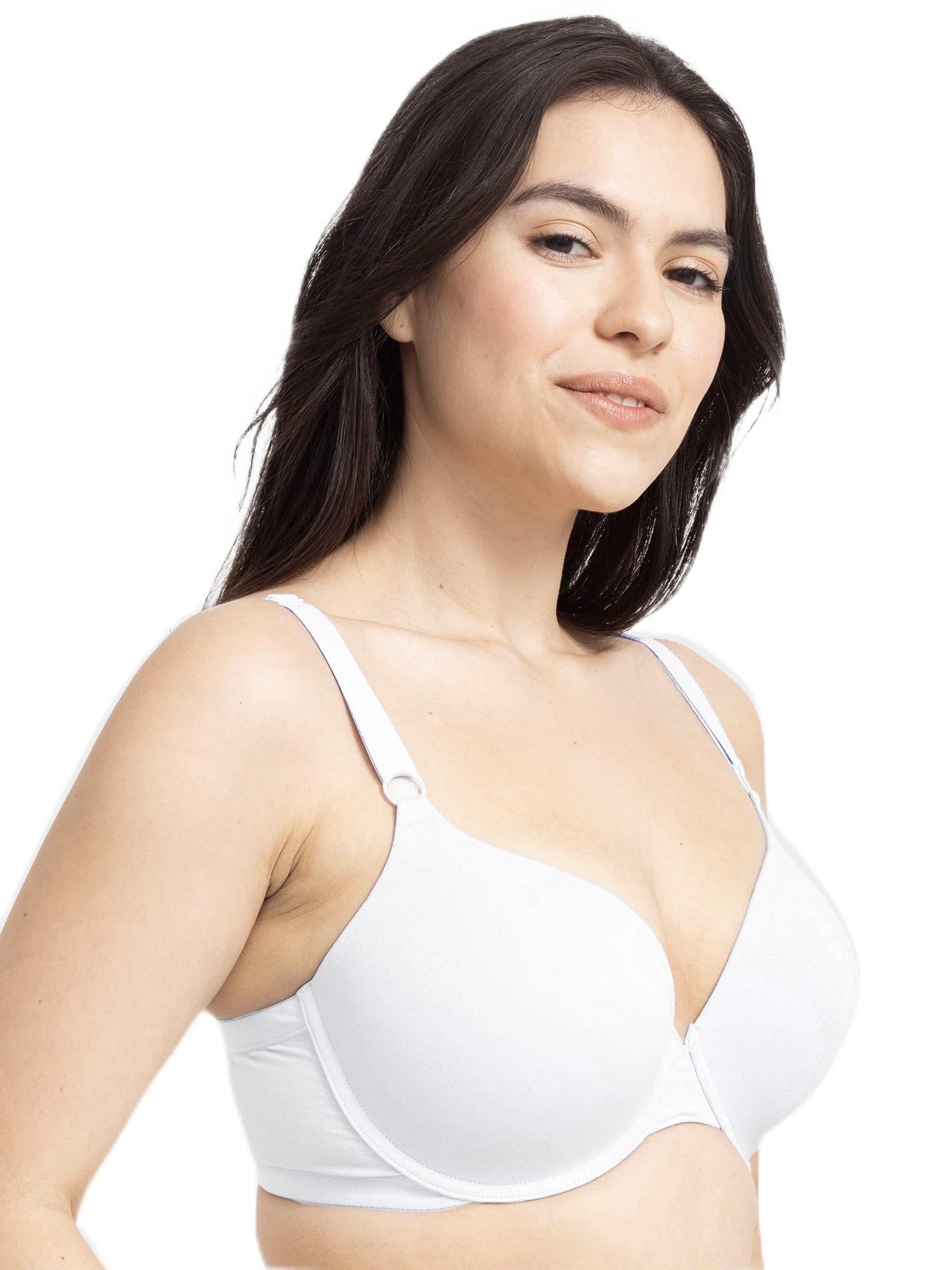 Fruit of the Loom Women's Smooth Cotton T-Shirt Bra-Ultra-Soft, Flexible, and Invisible Under ...