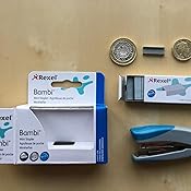 Rexel Bambi Mini Stapler, 12 Sheet Capacity, Metal Body, Includes ...