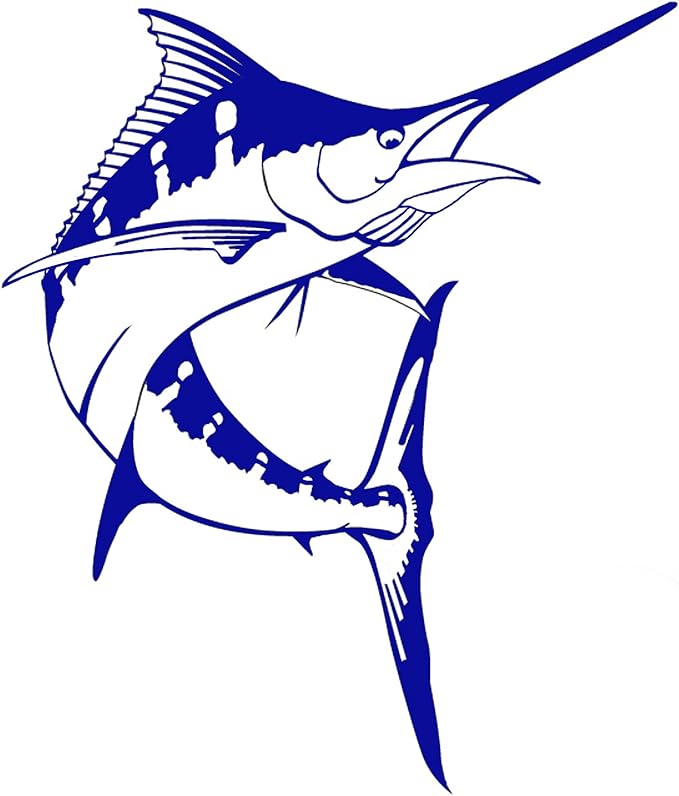 Amazon.com: Blue Marlin Decal, Marlin Sticker, World Record Billfish ...