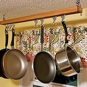 Amazon.com: Cooks Standard Fixed Pot Rack Solid Cast Pan Hooks, Set of ...