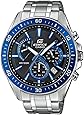 Casio EDIFICE Reloj en caja sólida, 10 BAR, Azul/Negro, para Hombre, con Correa de Acero ...