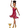 Amazon.com: Barbie Ballroom Dancer Fashion Doll with Red Ruffle Dress ...