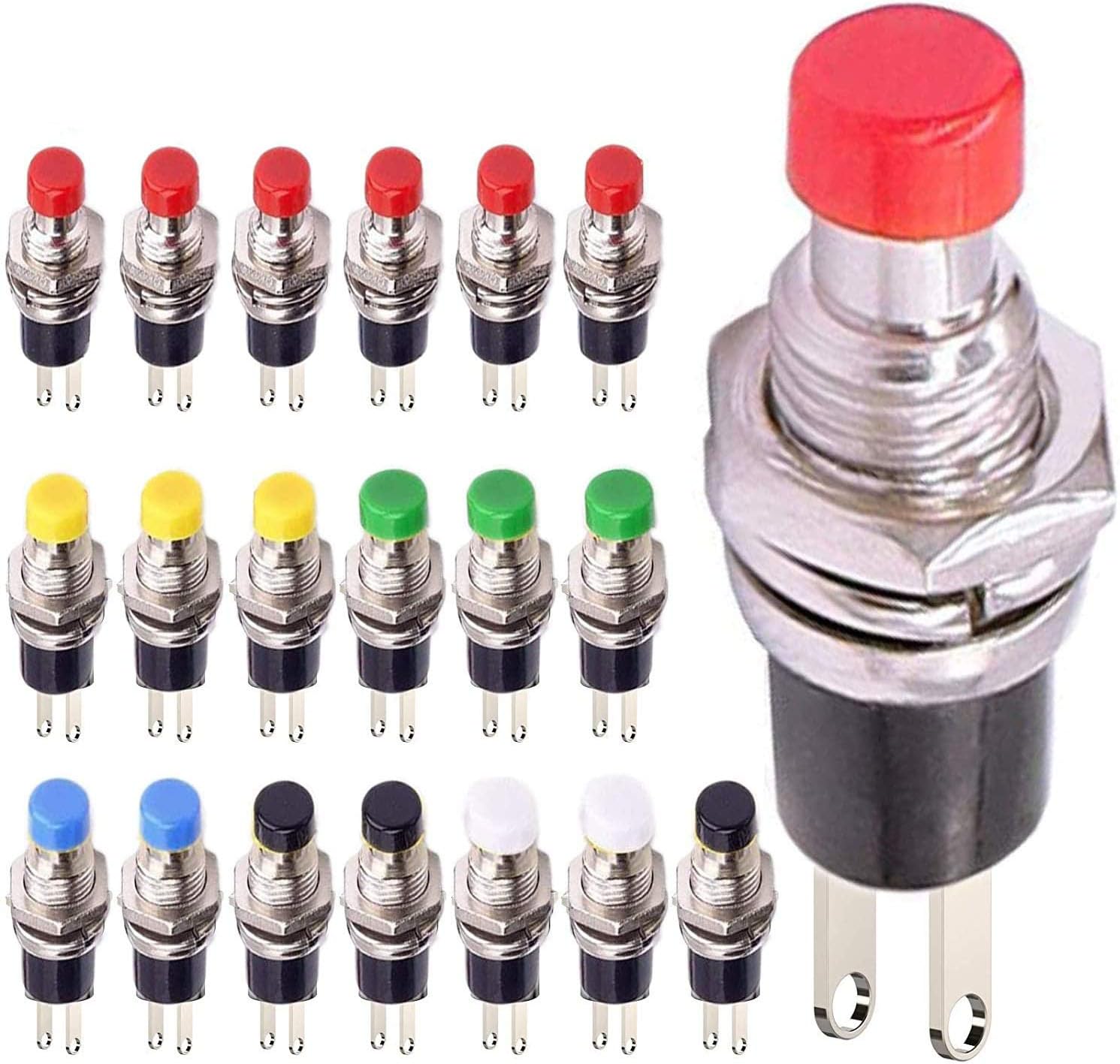 VISSQH 30Pcs Mini Momentary Push Button Switch for Model Railway Hobby ...