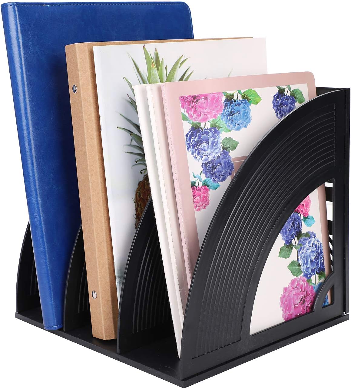 Book File Rack Holder 3 Slots Magazine Plastic Holders Frames Desk File ...