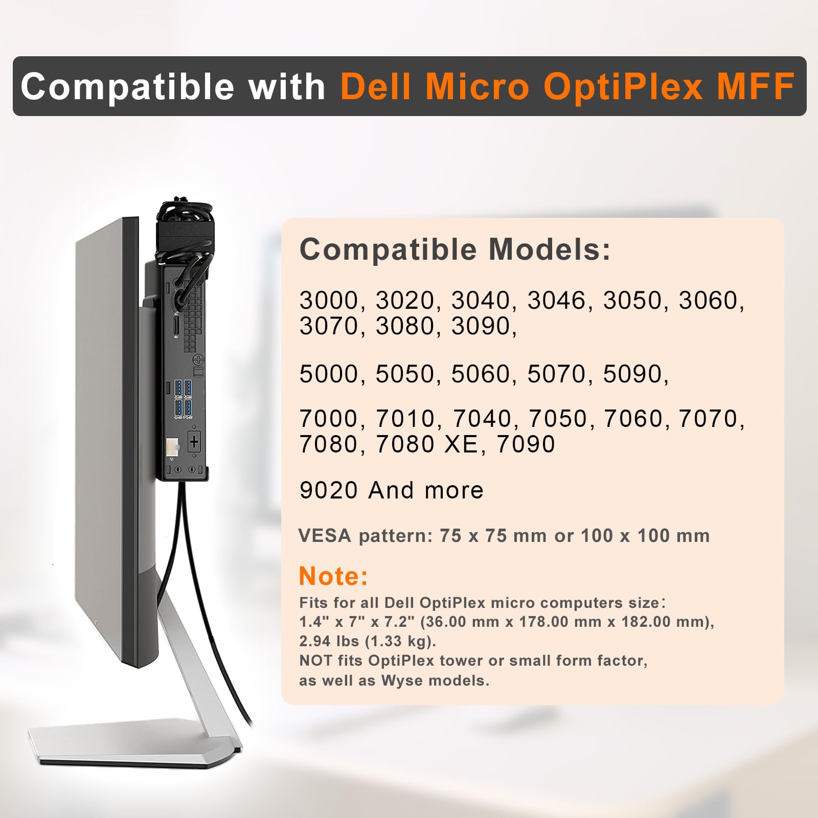 Mua Mini PC Mount for Dell Micro Mount, Wall VESA and Under Desk Mount ...