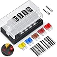 Amazon.com: ELECTOP Upgraded 4 Way Blade Fuse Block Fuse Box with Single Positive Line Power ...