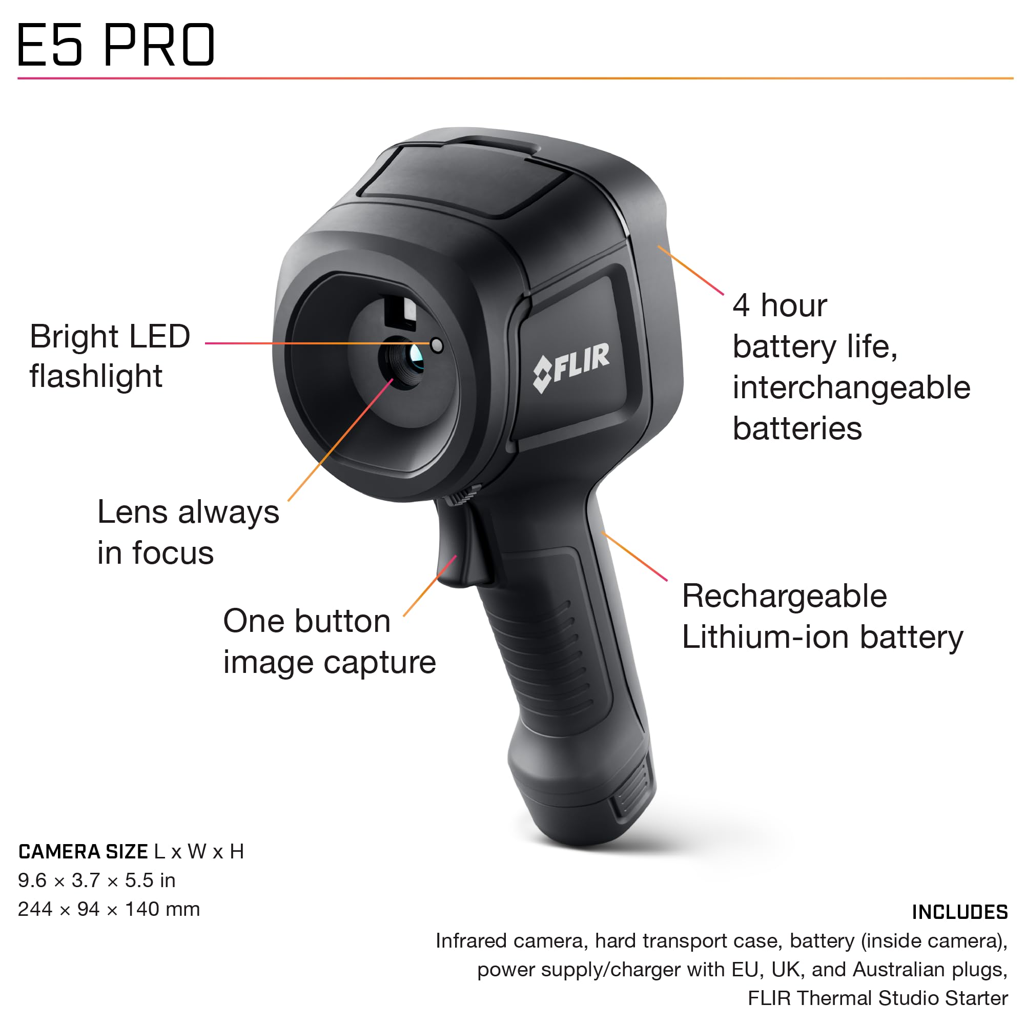 Mua FLIR E5 Pro - Commercial Thermal Imaging Camera with Wifi. High Resolution Infrared Cameara ...
