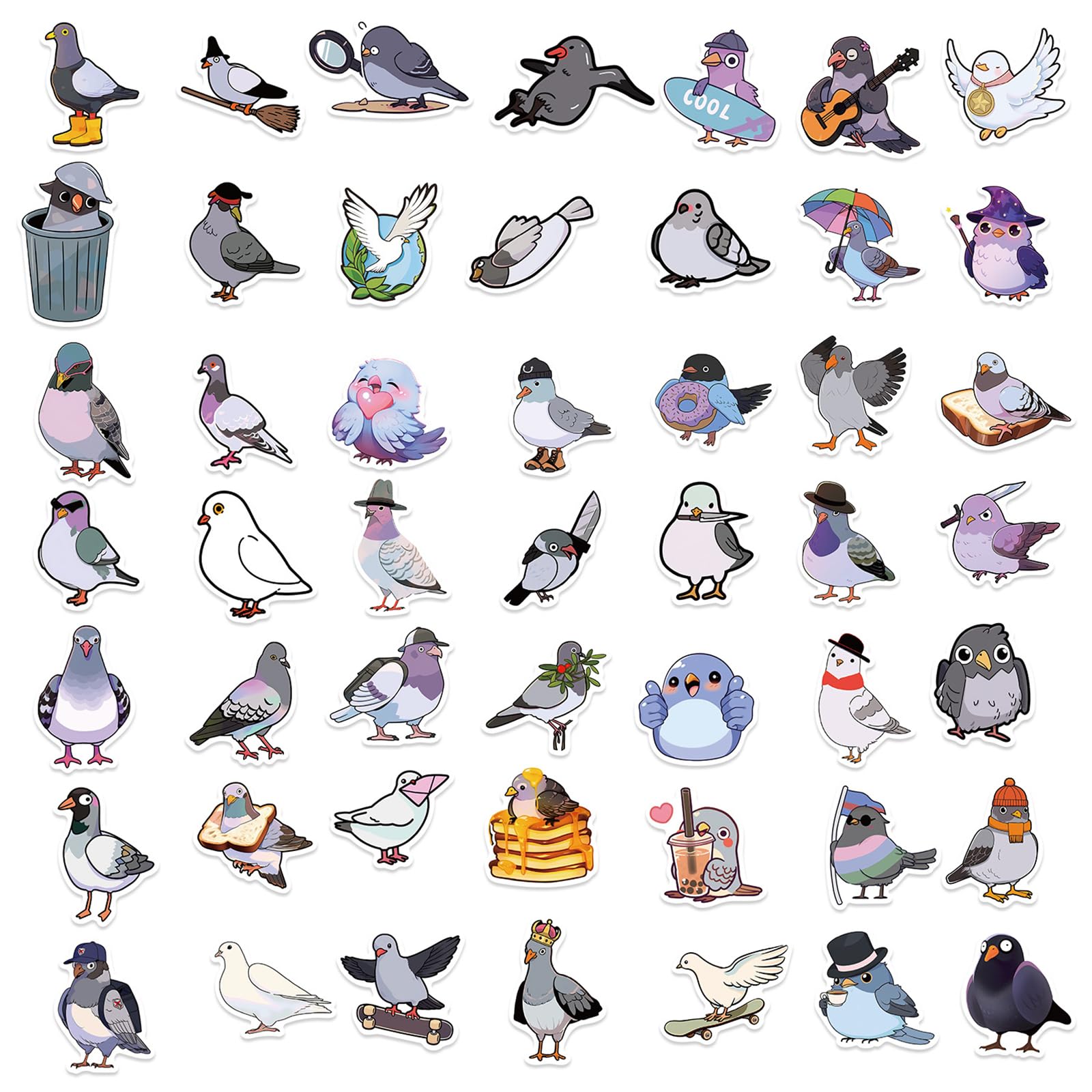 Mua Cute Pigeon Stickers 50pcs Cute Cartoon Animals Stickers for Water ...