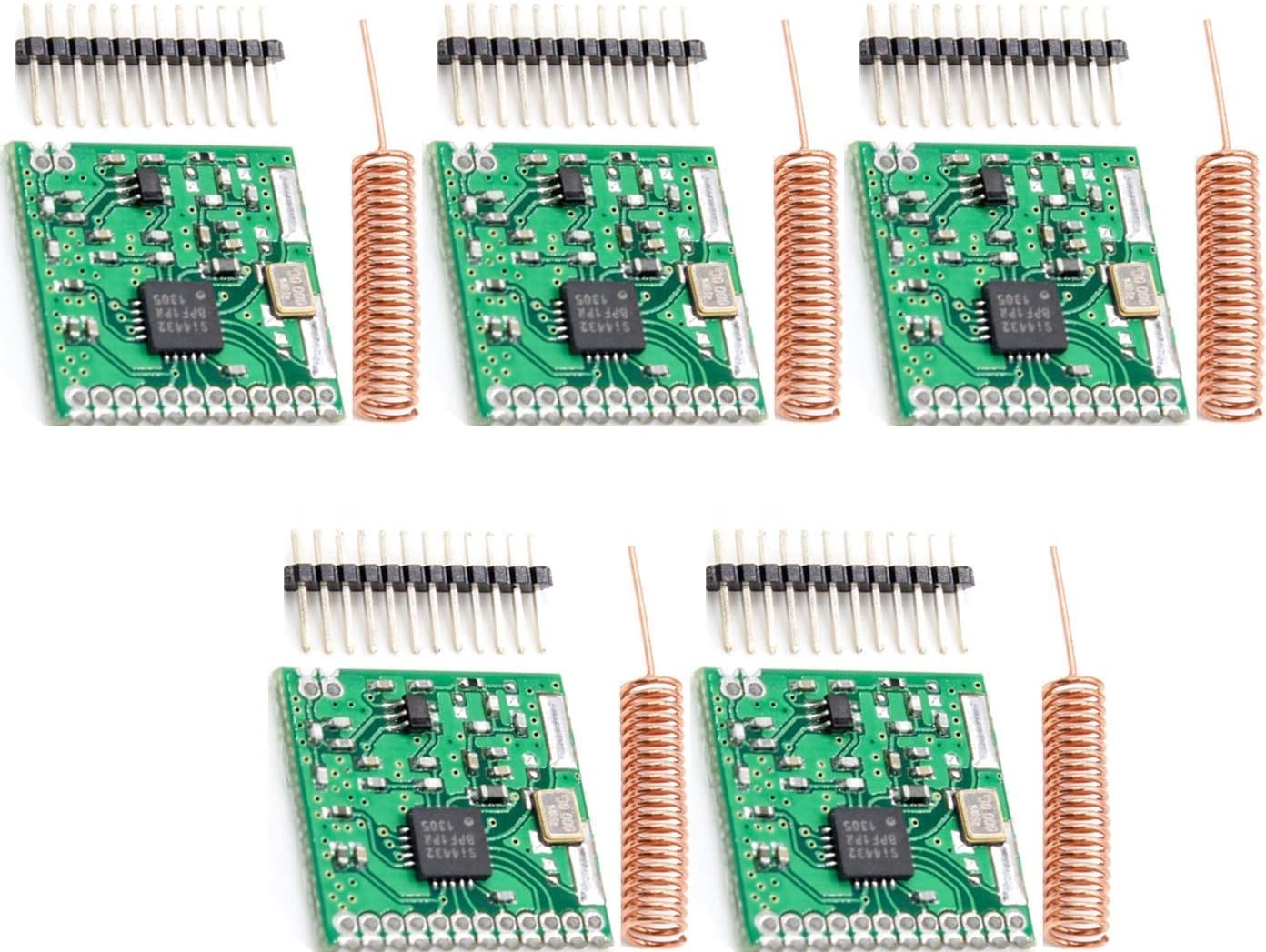 TECNOIOT 5pcs SI4432 Wireless Module 470MHz 433MHz 1000m Wireless ...