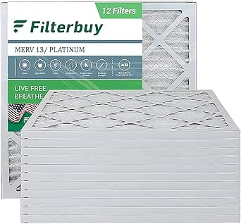 FilterBuy 30x30x1 Air Filter MERV 13, Pleated HVAC AC Furnace Filters ...