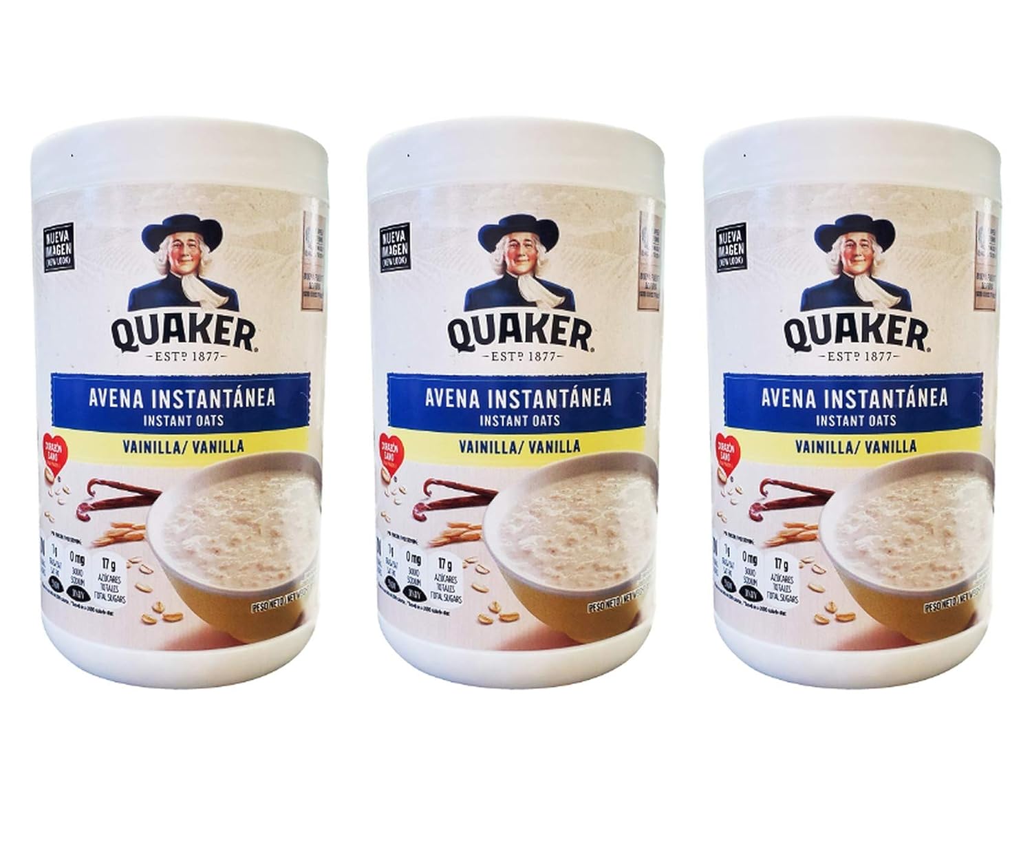 Amazon.com: Quaker Avena Instantanea Instant Oats Vanilla, (3 Pack ...