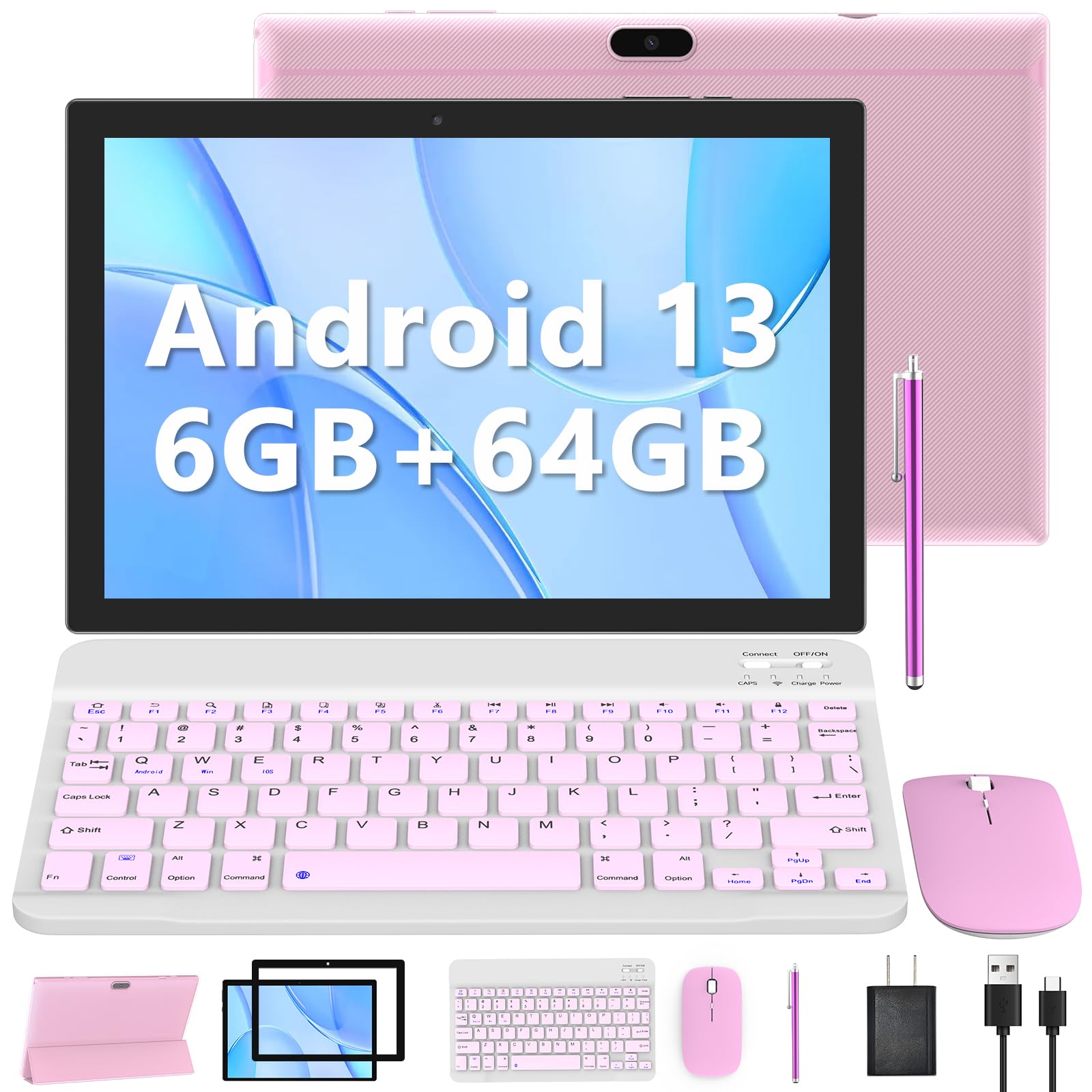 Mua Tablet 2 in 1 6GB+64GB Tablet, 10 inch Android 13 Tablet Set ...