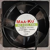 Maa-Ku 220V Aluminium Die Cast & Plastic Kitchen Exhaust Fan (17x17x5 ...