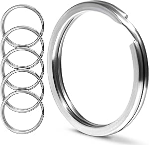 Amazon.com: Stainless Steel Key Rings - 5 Pcs ~1inch, 25mm Round Split ...