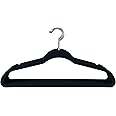 Amazon.com: Simplify 10 Super Slim Velvet Huggable Hangers in Black ...