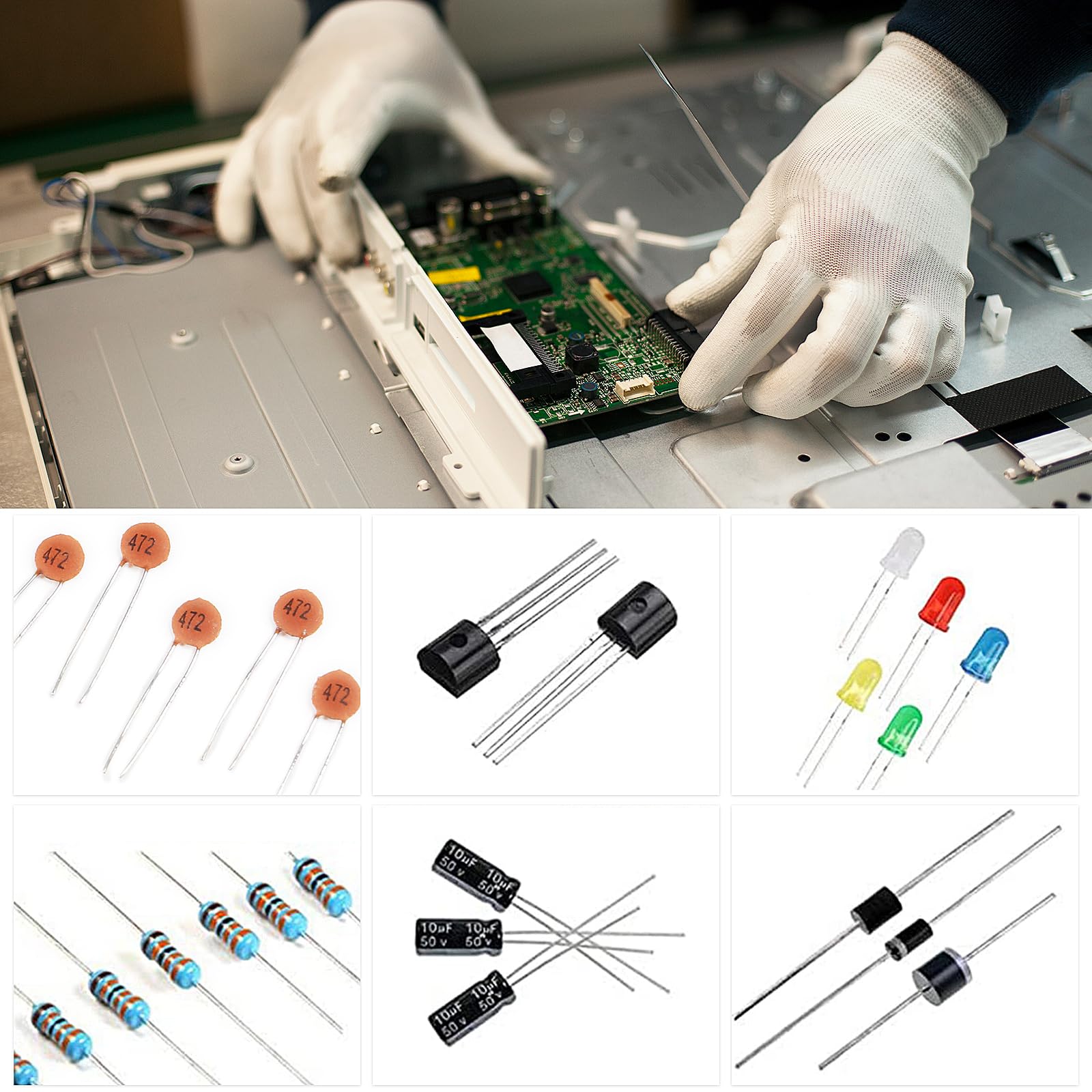 Mua 1400Pcs Basic Electronics Component Assortment Kit, Electrolytic ...