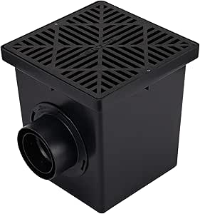 Amazon.com: NDS Square Catch Basin Drain Kit with 2-Opening Catch Basin ...