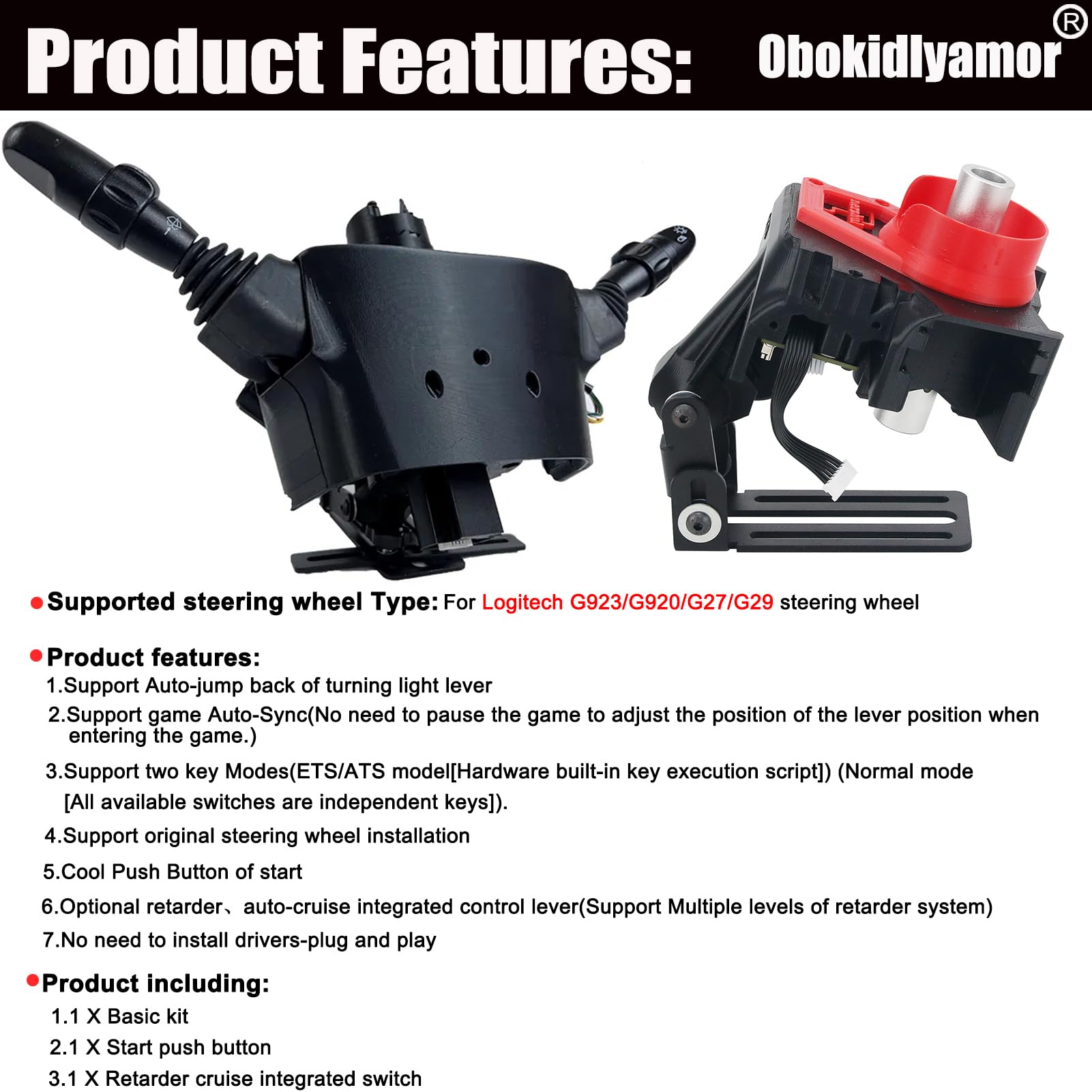 Mua Obokidly DIY Racing Simulator Steering Wheel Turn Signal Wiper ...