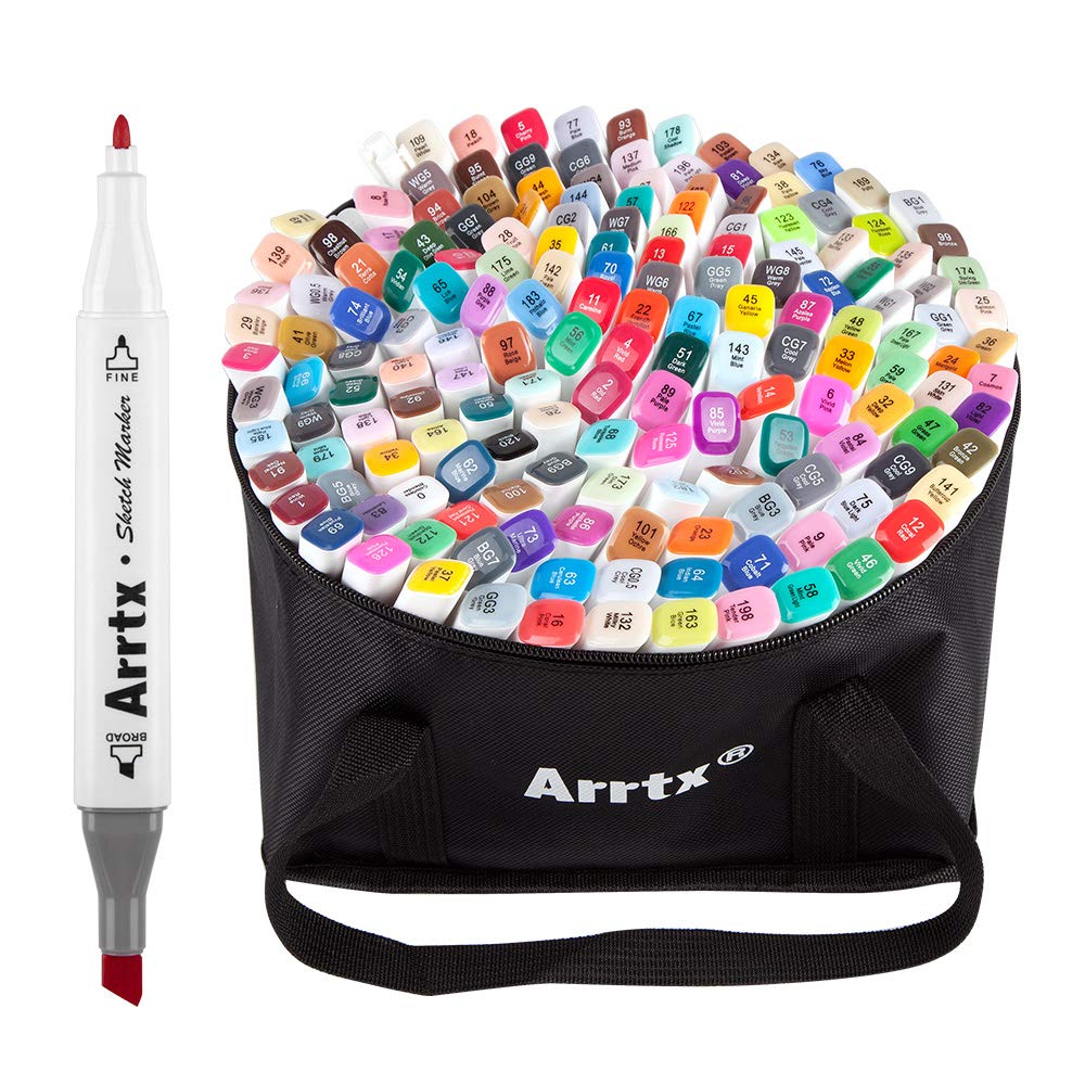 Markers Arrtx 80 Set Alcohol Based Markers Dual Tip Graphic Drawing Art 
