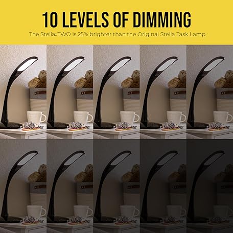 Mua Stella Two Premium 11W LED Desk Task Lamp, Dimmable, Custom Color Temperature, Adjustable ...