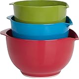 Amazon.com: Trudeau Set of 3 Mixing Bowls, 2-Tone Color: Home & Kitchen