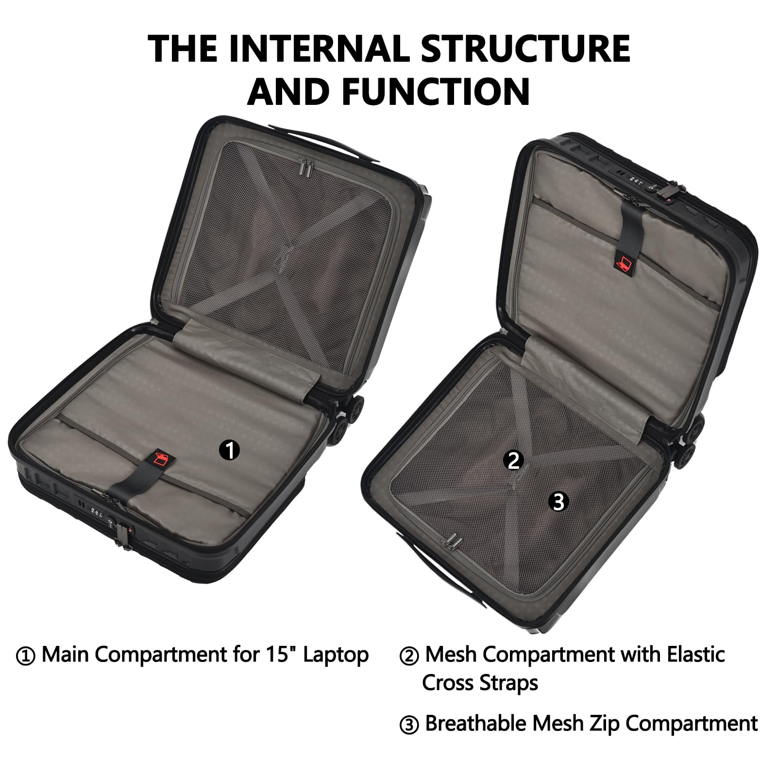 Mua TydeCkare 16" Carry on Luggage with 2 Laptop Compartments ...