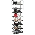 Amazon.com: ERONE Shoe Rack Organizer 8 Tiers, Narrow Storage Durable ...